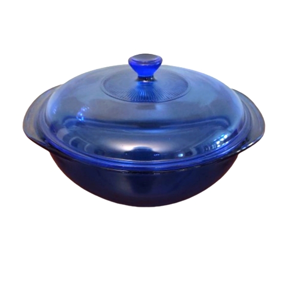 Pyrex | Kitchen | Vintage Cobalt Blue Pyrex 2 Quart Casserole Dish With ...